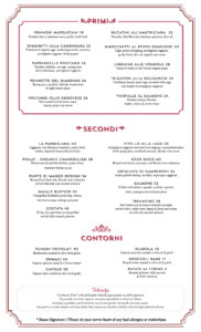 Dinner Menu - Lago Ristorante & Wine Bar